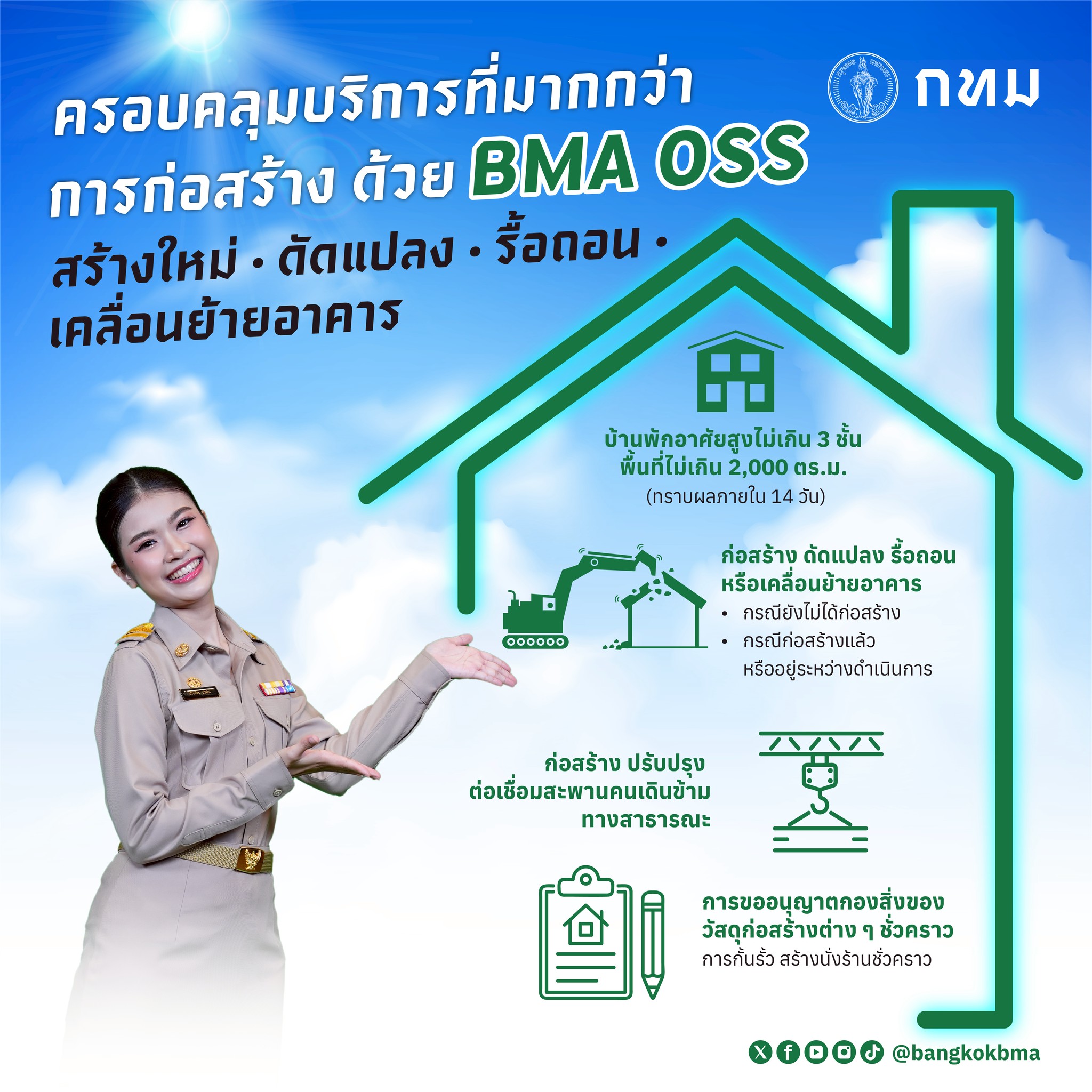กรุงเทพมหานคร แนะนำระบบ “BMA OSS” ขออนุญาตก่อสร้างออนไลน์